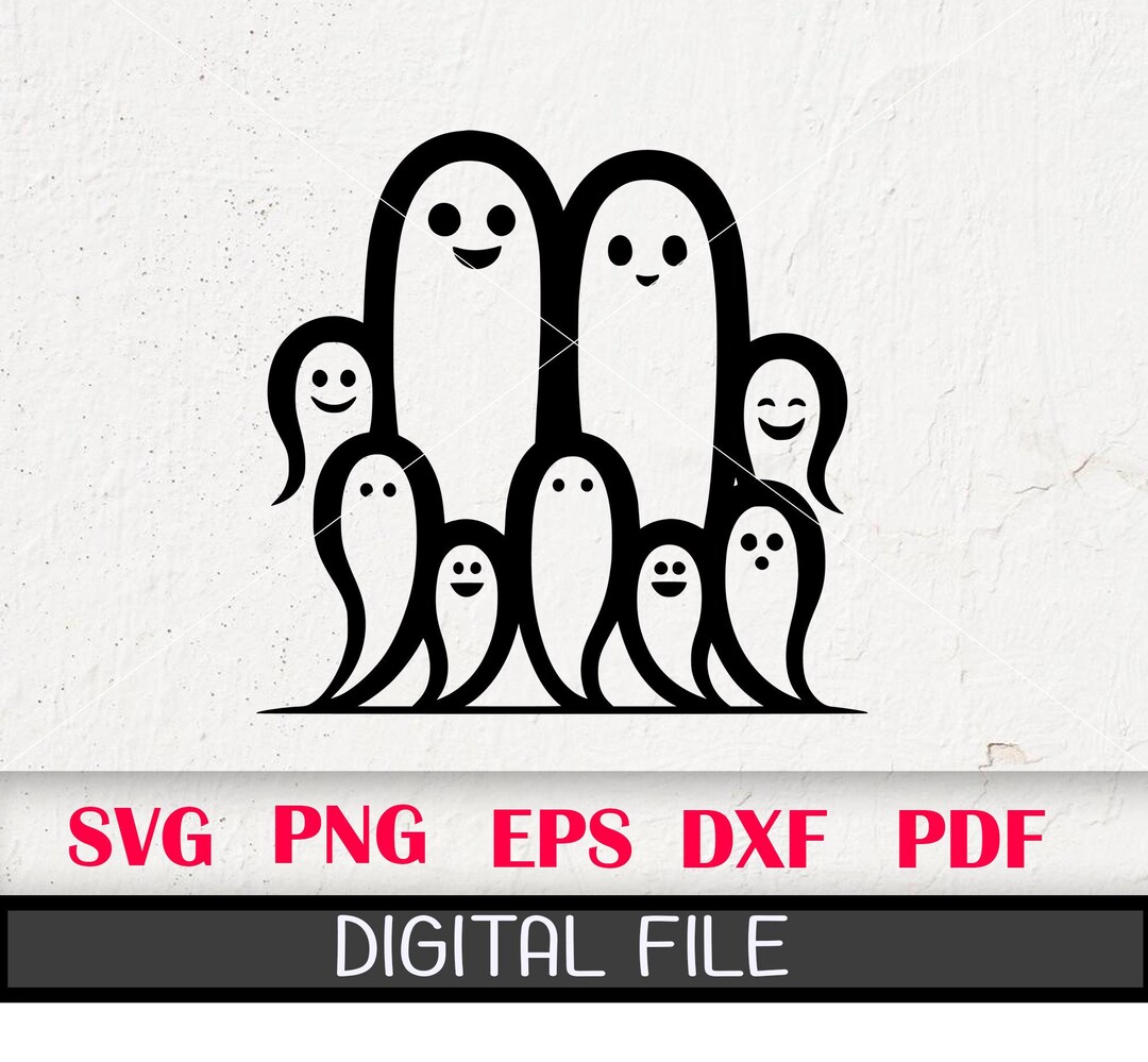 Ghost Heart SVG, Halloween Svg, Spooky Season Svg, Ghost Clip Art, Boo ...