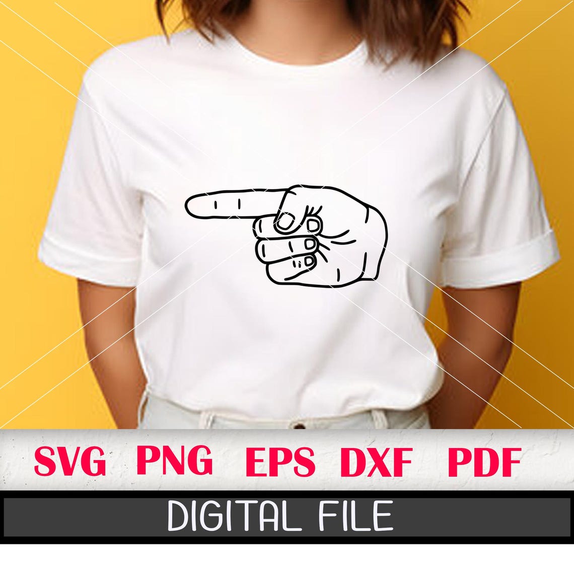 Pointing Finger SVG, Pointing Finger DXF, Pointing Finger PNG, Pointing ...