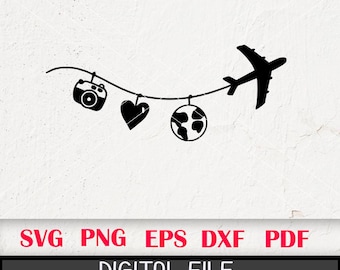 Airplane SVG, Just Go, World Traveling SVG, Plane Trip Svg Silhouette ...