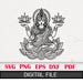 Goddess Lakshmi Svg, God Lakshmi Svg, Hindu Goodness Svg, Indian God ...