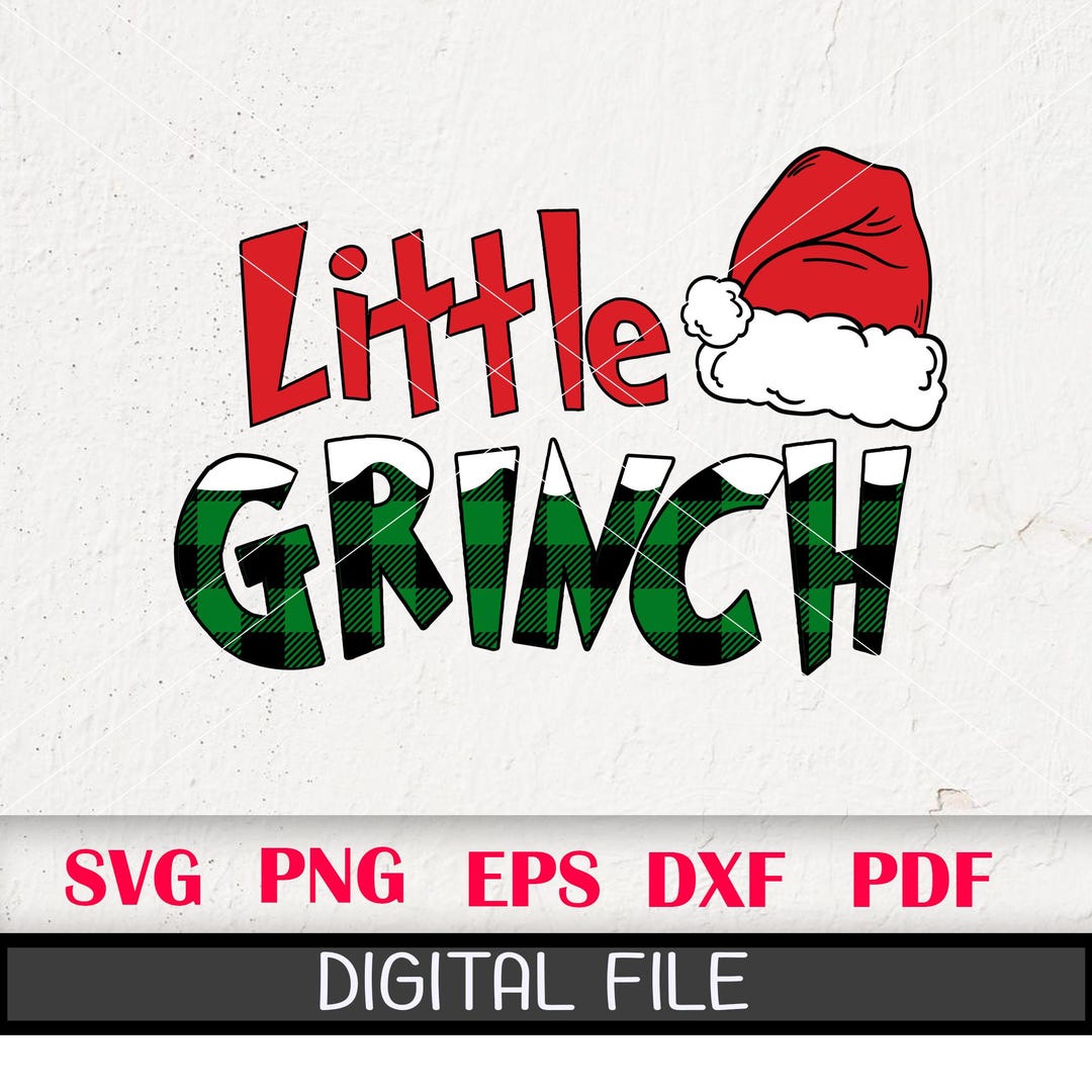 Little Grinch Svg, Christmas Grinch SVG, Little Christmas Svg, Merry ...