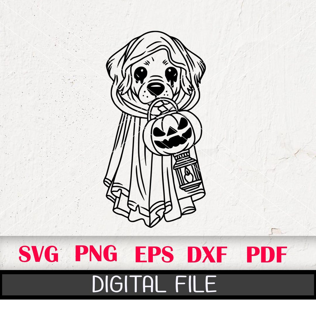 Dog Ghost SVG, Halloween Svg, Spooky Season Svg, Ghost Clip Art, Puppy ...