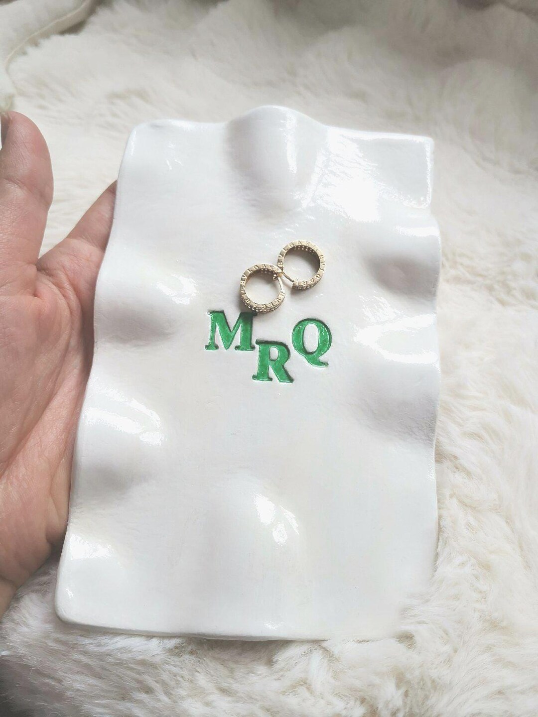 Personalized Ceramic Initials Wedding Dish, Customizable Initials ...