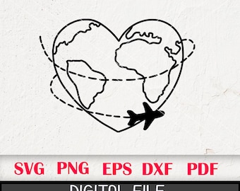 Airplane SVG, Just Go, World Traveling SVG, Plane Trip Svg Silhouette ...