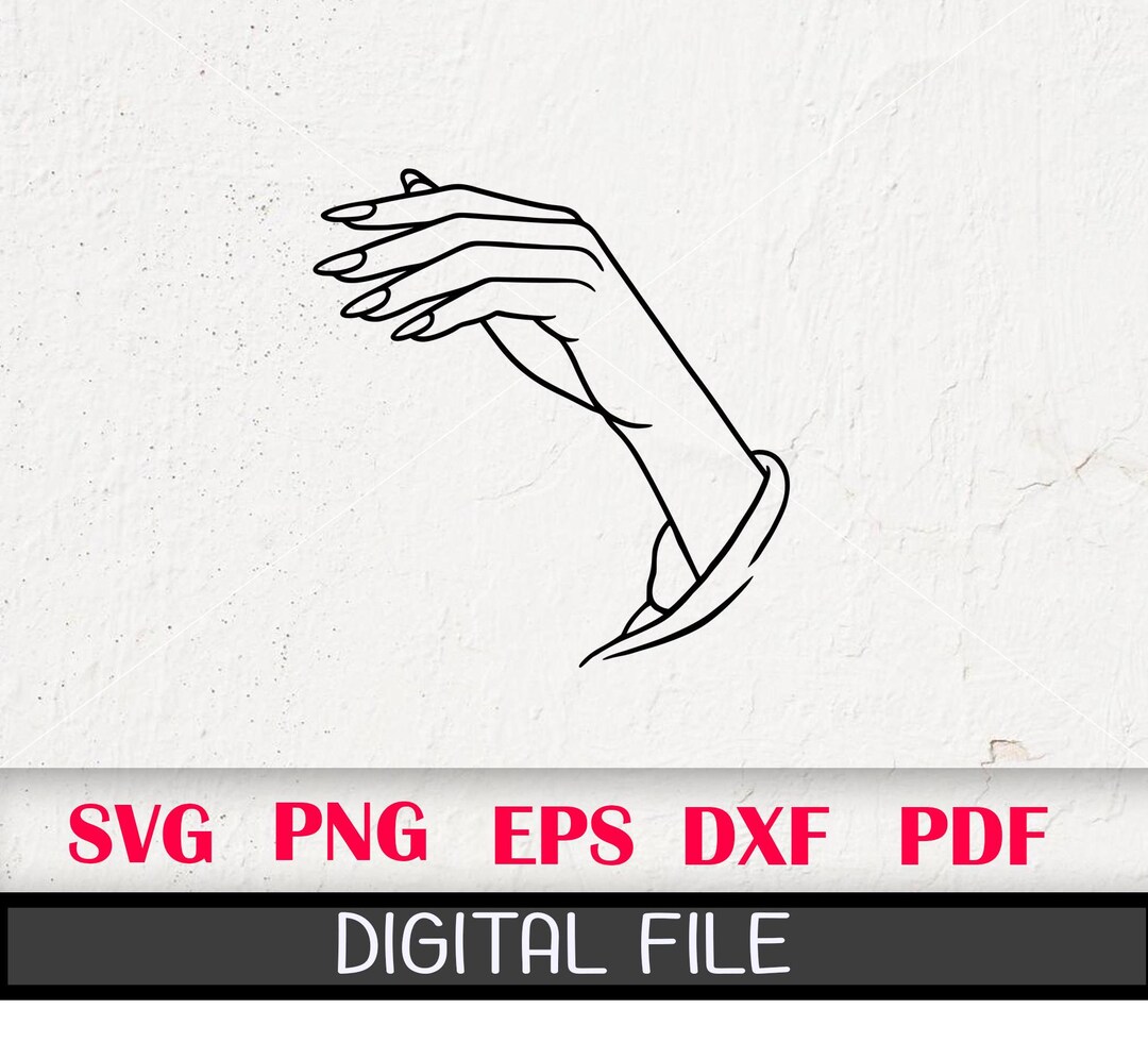 MANO DE MUJER SVG, gesto de mano svg, mano de mujer linda, gesto de ...