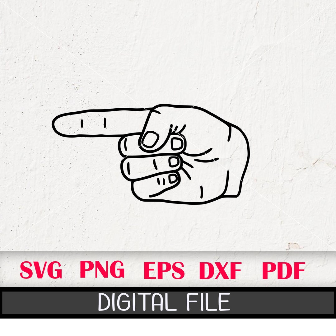 Pointing Finger SVG, Pointing Finger DXF, Pointing Finger PNG, Pointing ...