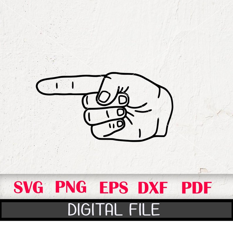Pointing Finger SVG, Pointing Finger DXF, Pointing Finger PNG, Pointing ...