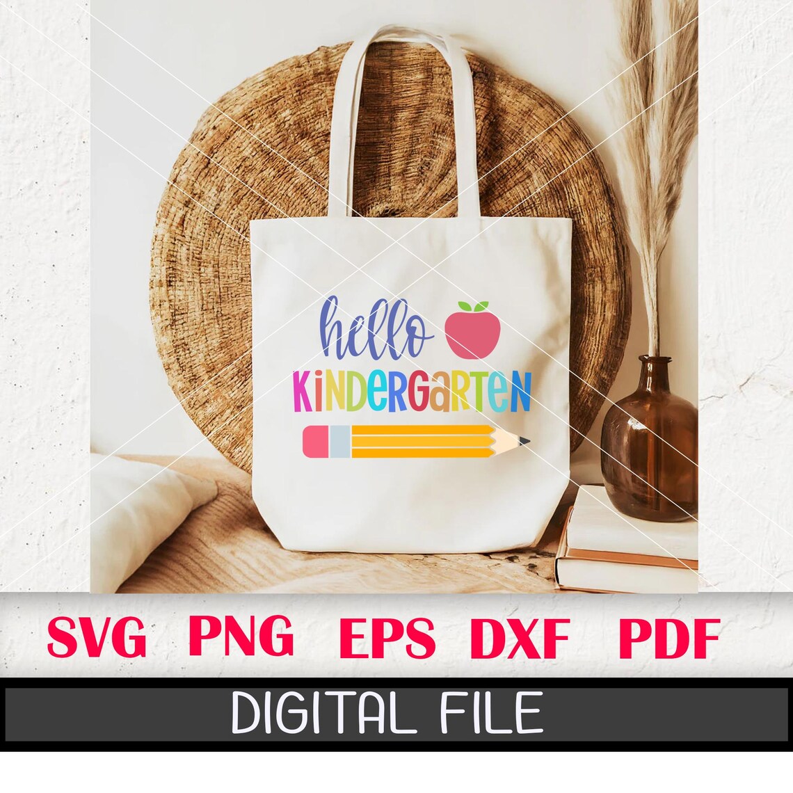 Kindergarten SVG File, Hello Kindergarten Svg File, First Day of School ...
