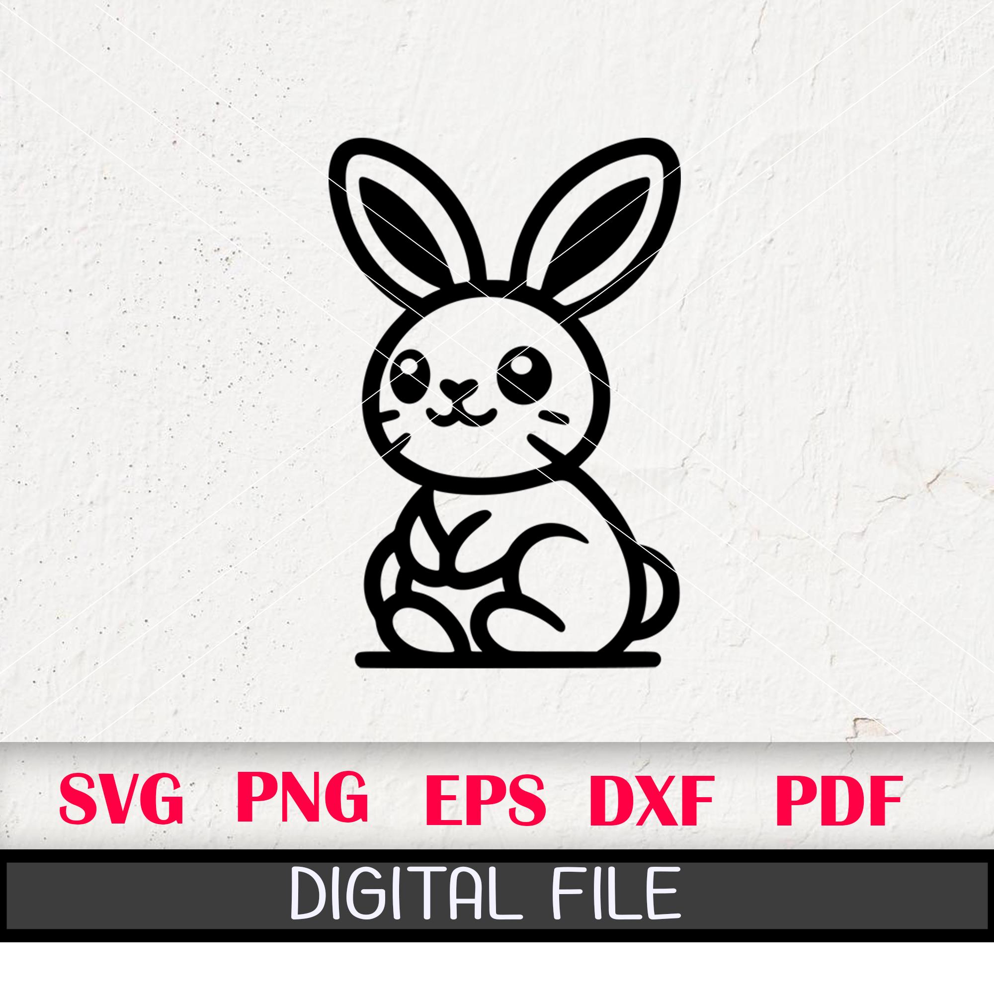 Easter Rabbit Svg, Floral Rabbit SVG, Easter Bunny PNG, Cute Bunny SVG ...