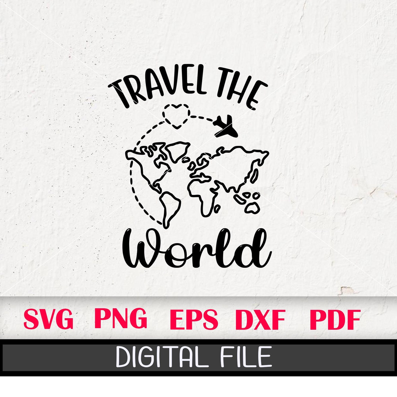 Travel the World SVG, Floral Airplane SVG, Just Go, World Traveling SVG ...