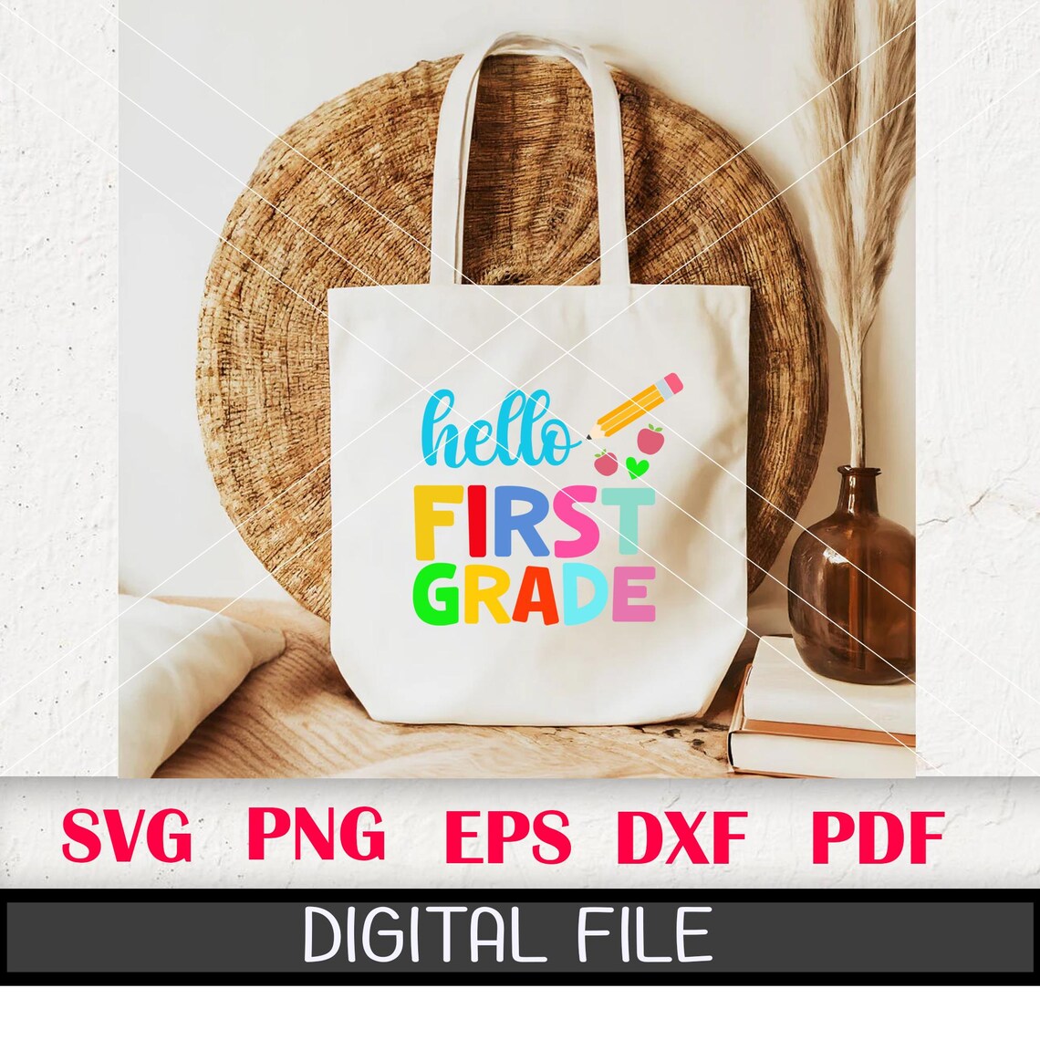 Hello First Grade SVG, Back to School SVG, First Day of School Svg File ...