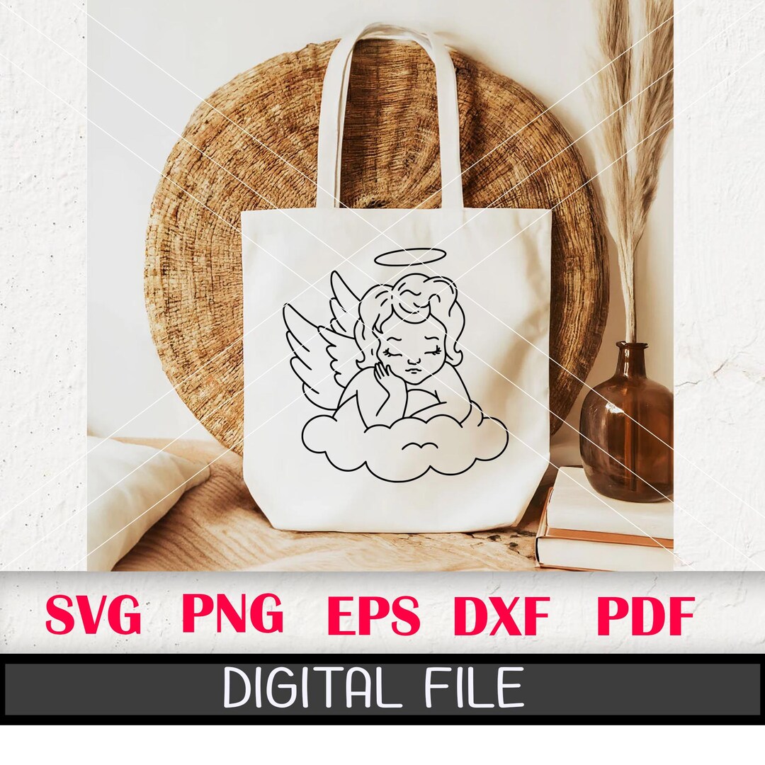 Cupid SVG, Baby With Angel Wings Silhouette, Valentine's Day Silhouette ...