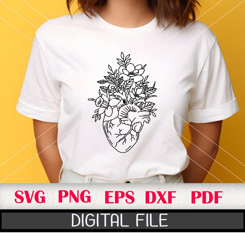 Heart Svg File, Anatomical Heart Svg, Human Heart Svg, Anatomy Svg ...