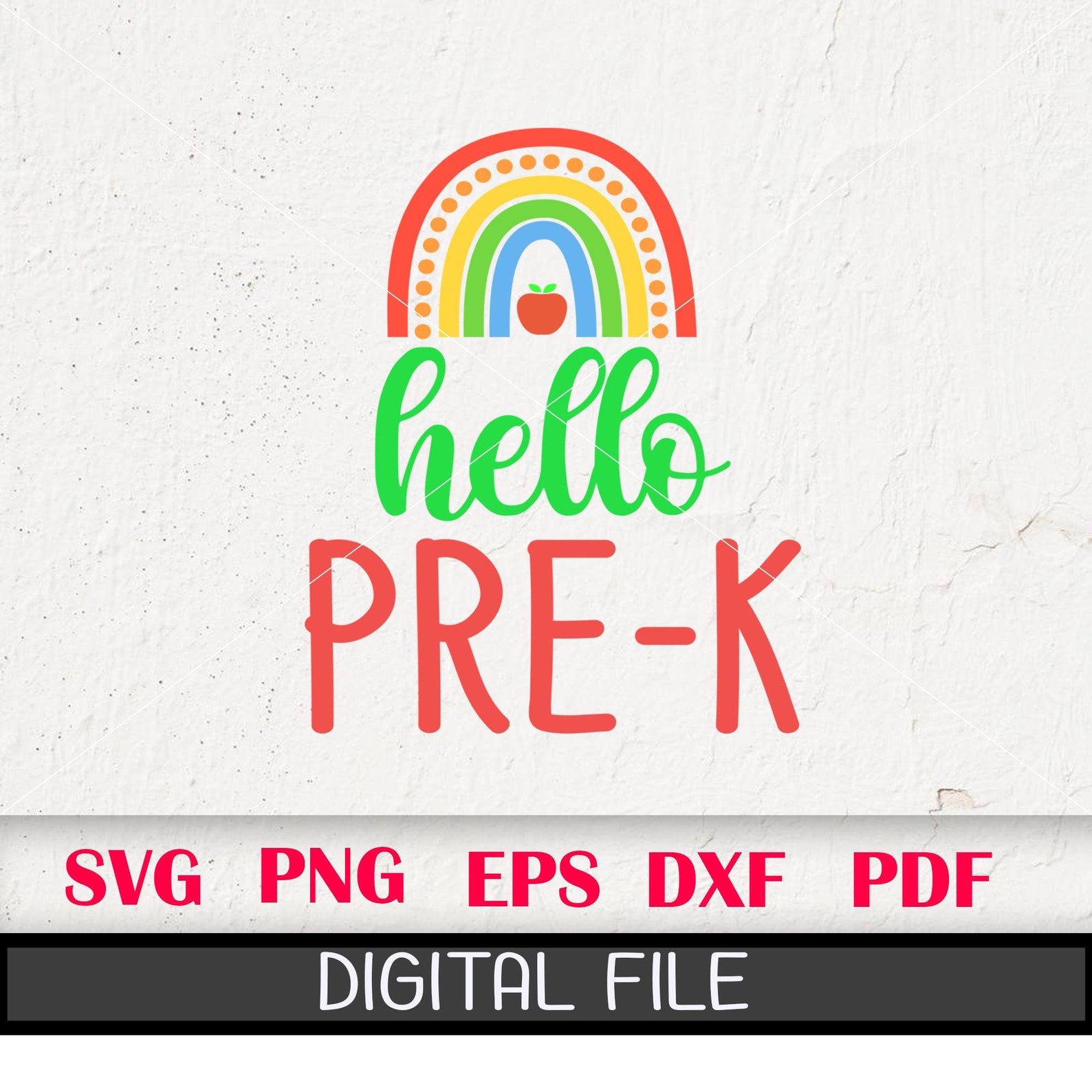 Pre K SVG File, Hello Pre-k Svg File, Prek Svg File, First Day of ...