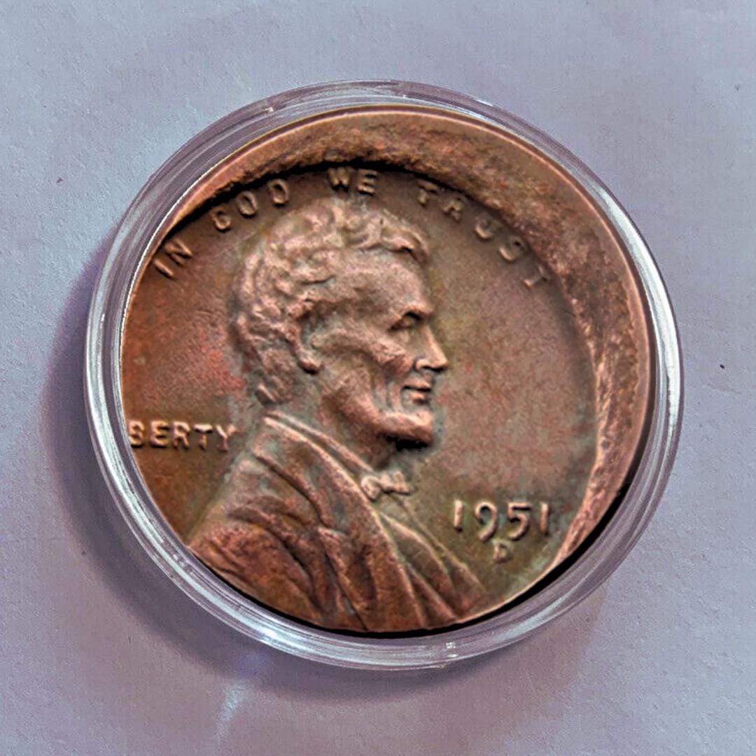 1951 D Lincoln Wheat Penny Error Commemorative Coin Collectible US Cent ...