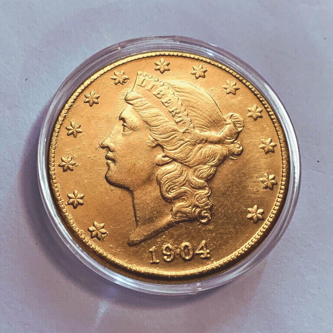 1904 Liberty Head Gold-plated US 20 Dollar Coin, Replica - Etsy