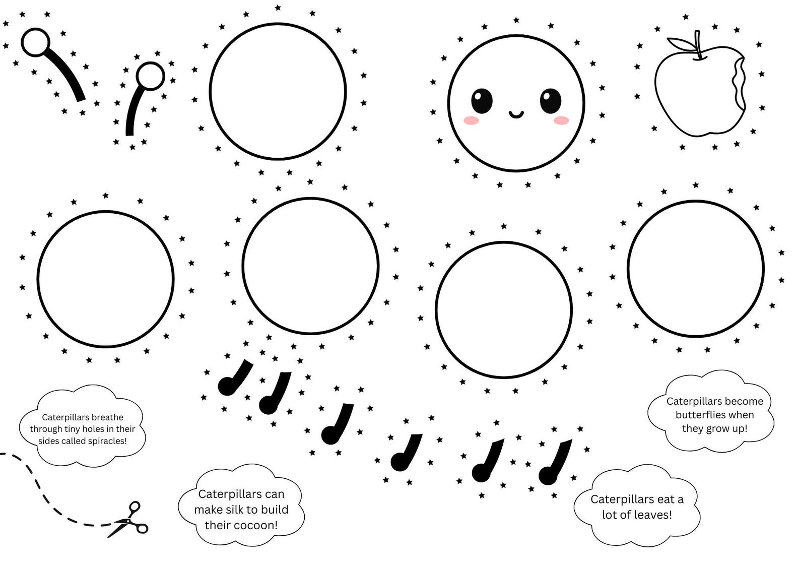 Printable Caterpillar Craft for Kids, Cut & Paste Activity (PDF ...