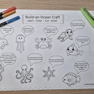 Ocean Craft for Kids: Printable Cut and Paste Activity (PDF Download ...