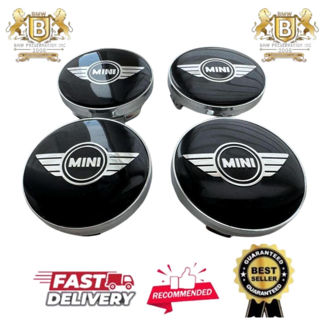 4pcs set Wheel Center Hub Caps for MINI 60mm 2.36 Inch Black/silver ...