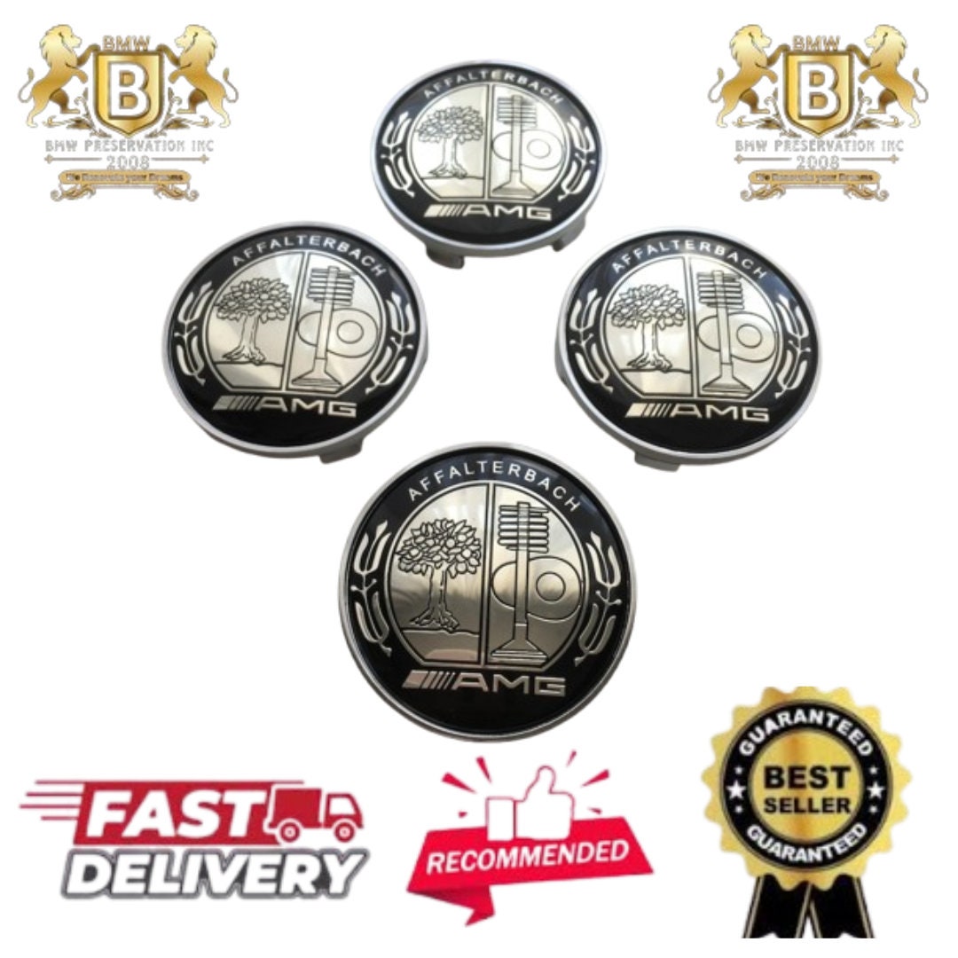 Set of 4 Mercedes Amg Affalterbach Wheel Caps Wheel Center Hub Caps Amg ...