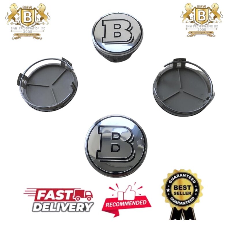 Mercedes Benz 4pcs set Wheel Center Hub Caps for Mercedes Benz Brabus ...