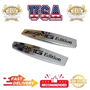 AMG Edition Wing Badge Logo Mercedes Benz Car Accessories, 2pcs Fender ...