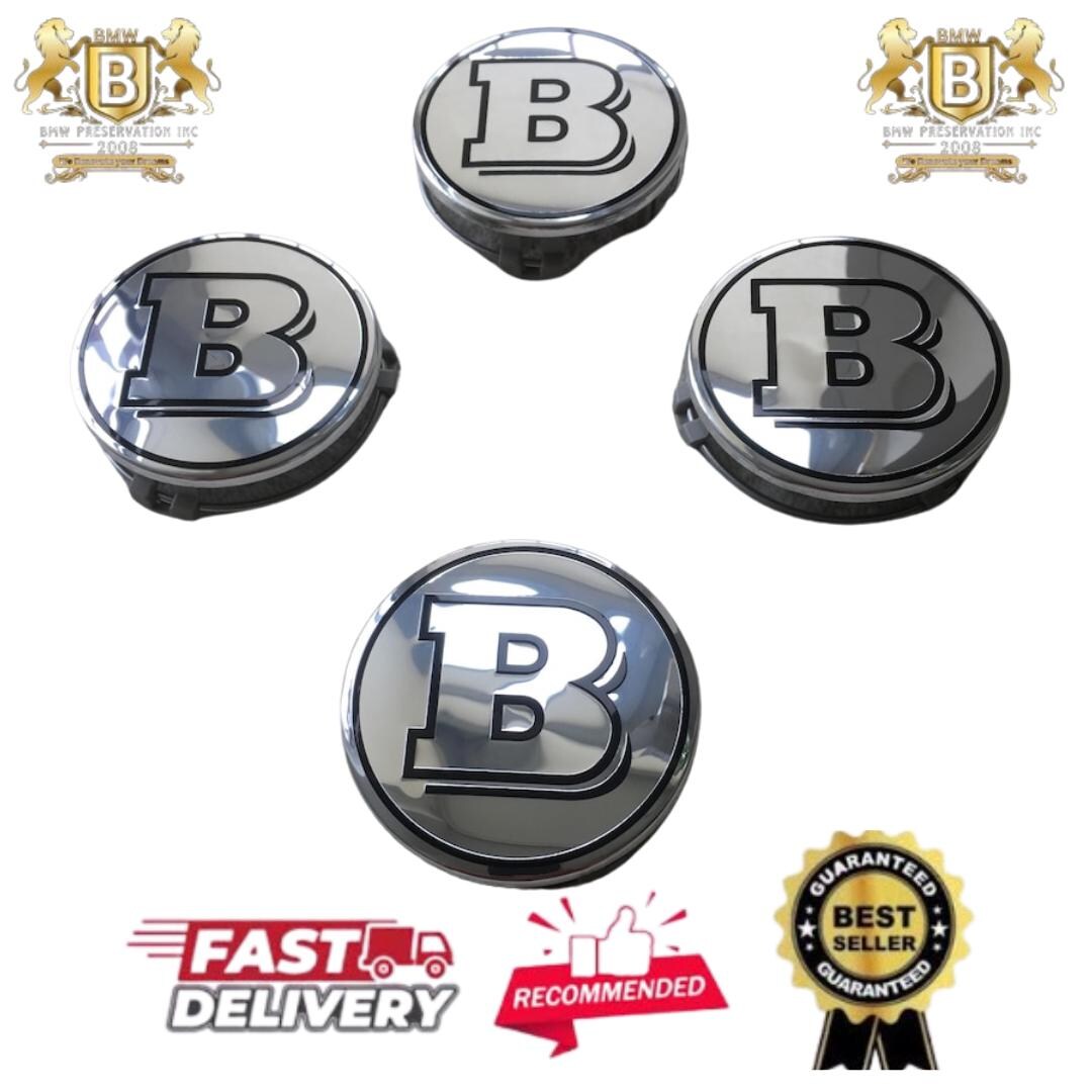 Mercedes Benz Brabus 4pcs (set) Wheel Center Hub Caps for Mercedes Benz ...