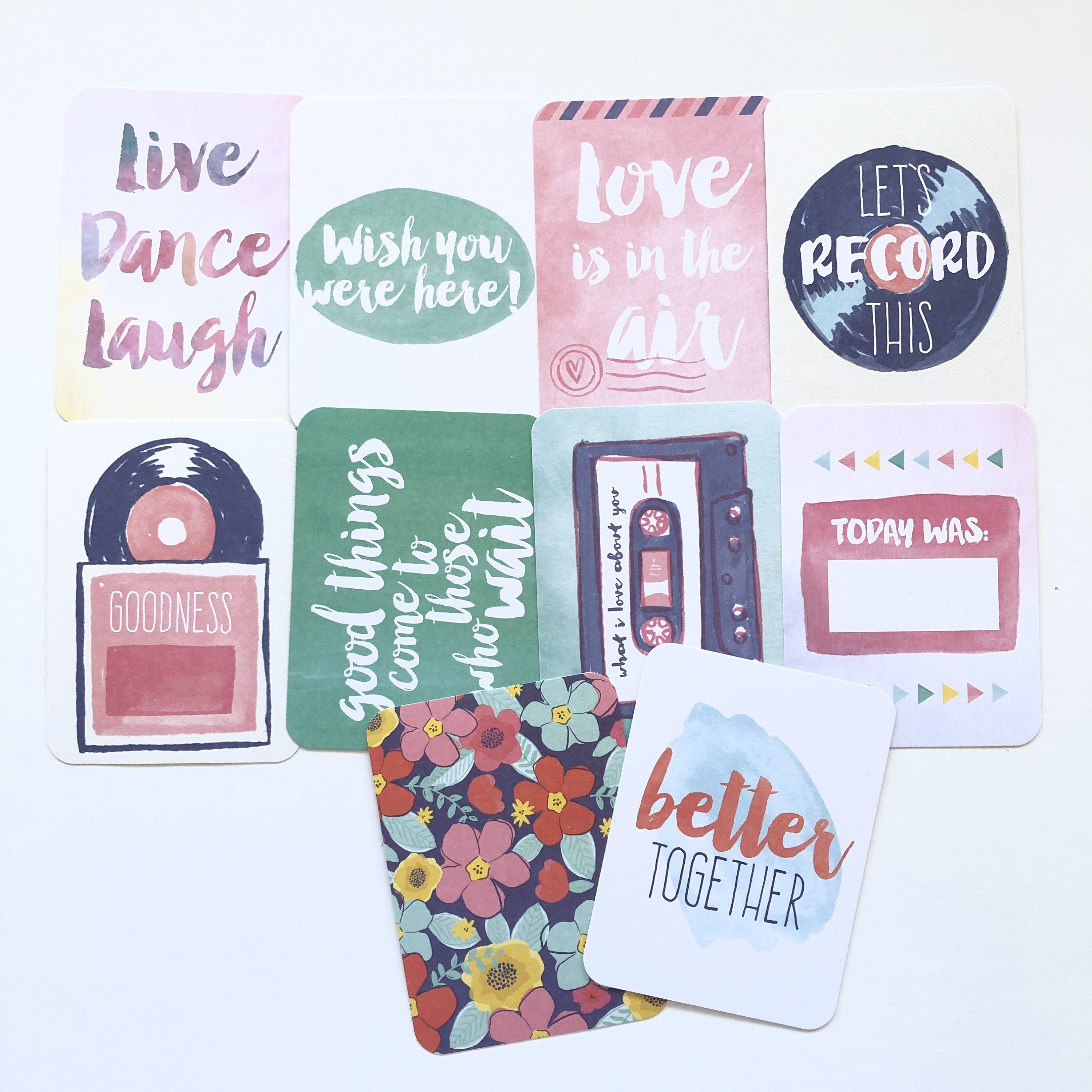 Better Together - Project Life Cards, 3x4, Amy Tangerine, Pen Pals ...