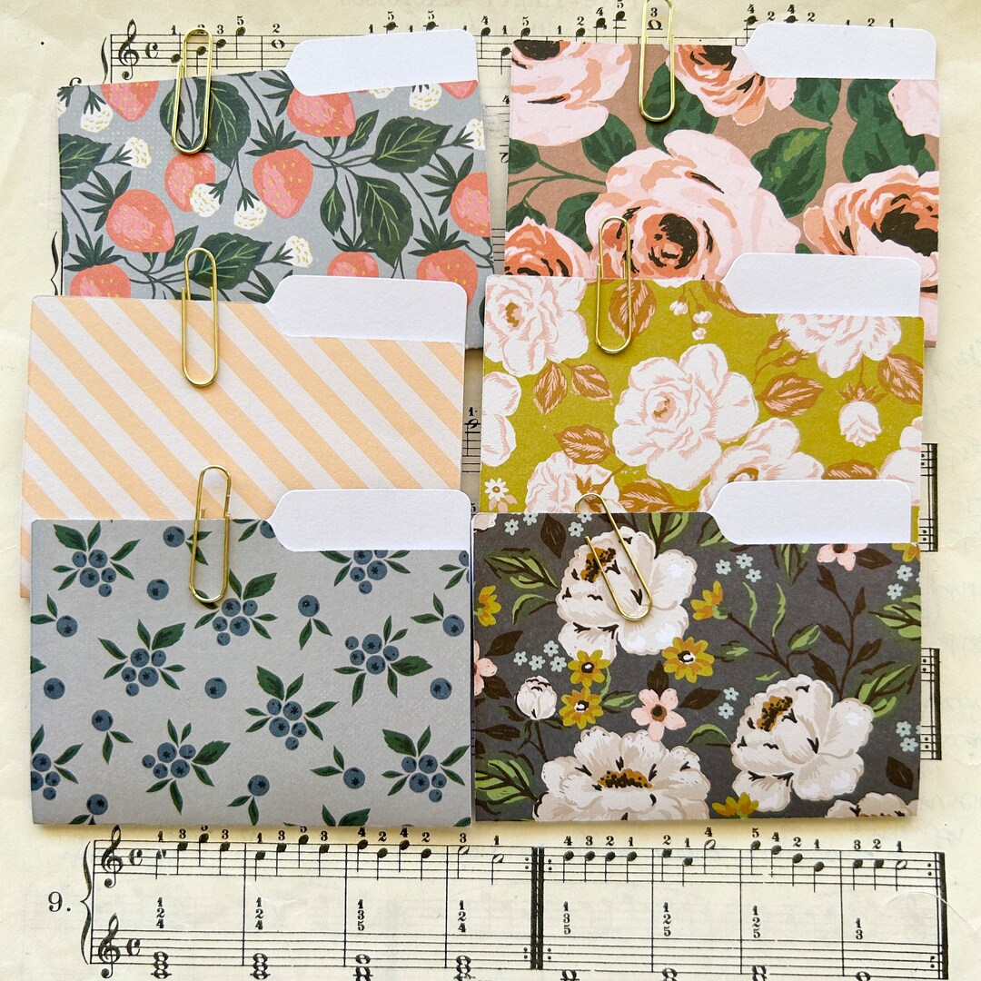 Mini File Folders MARKET SQUARE - Set of 6, Maggie Holmes, Gift, Pen ...