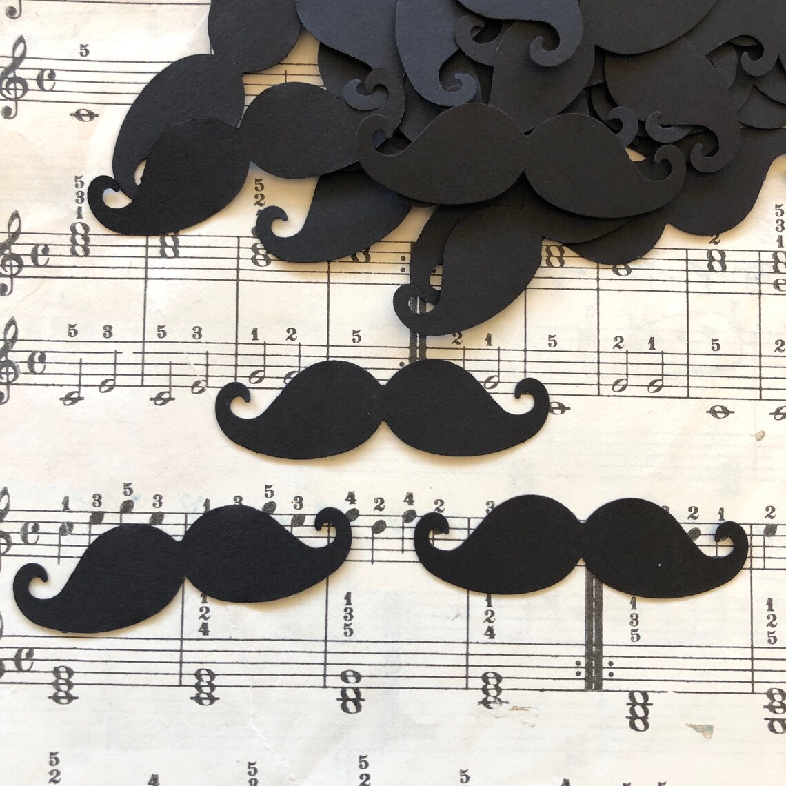 Paper Mustaches Pack of 50 Black Paper Moustaches Party - Etsy