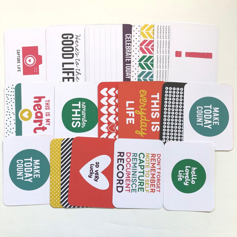 Confetti 3x4 Project Life Cards Journaling Cards Planners | Etsy