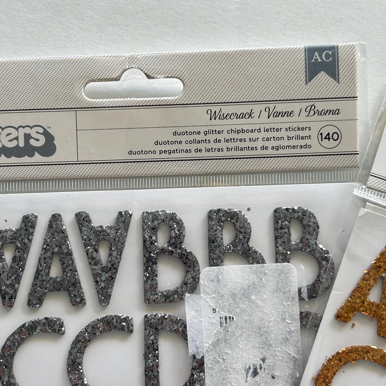 Thickers - Glitter Stickers, Pack of 3, Senitments, Alpha Stickers ...
