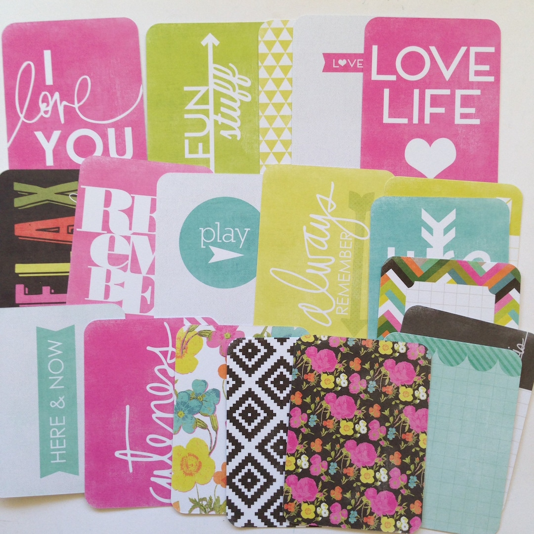 Favorite Things - 3x4 Project Life Cards, Heidi Swapp, Journaling Cards ...
