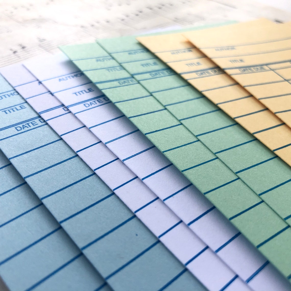 Authentic Library Cards - Set of 8, Due Date Cards, Variety, Planners ...