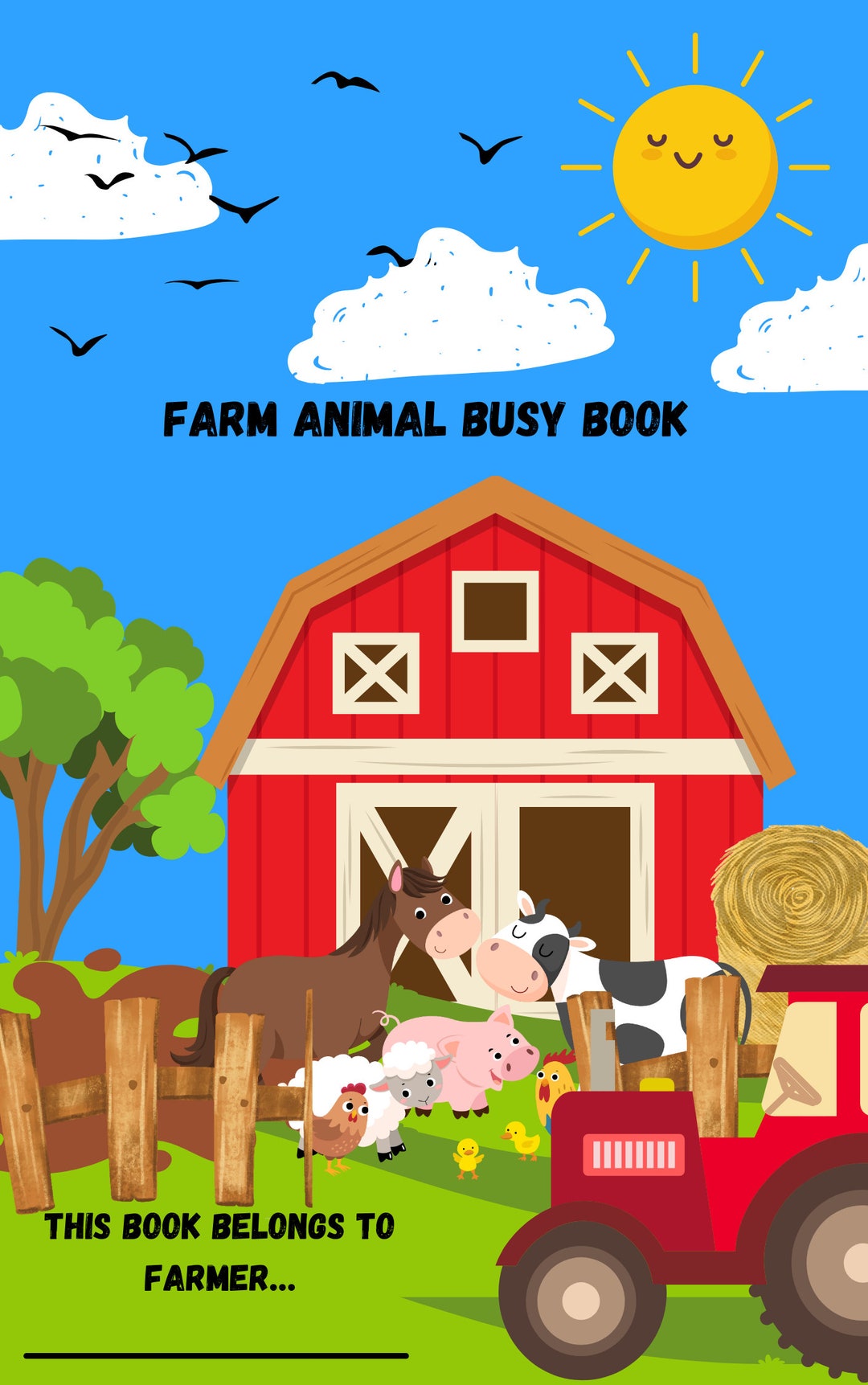 Childrens Farm Animal Digital Busy Book, Full of Activities and Fun ...