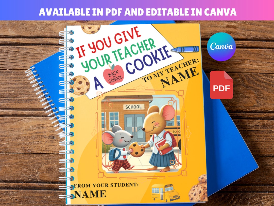 IF YOU GIVE A Teacher a Cookie Book | Teacher Appreciation Gift ...