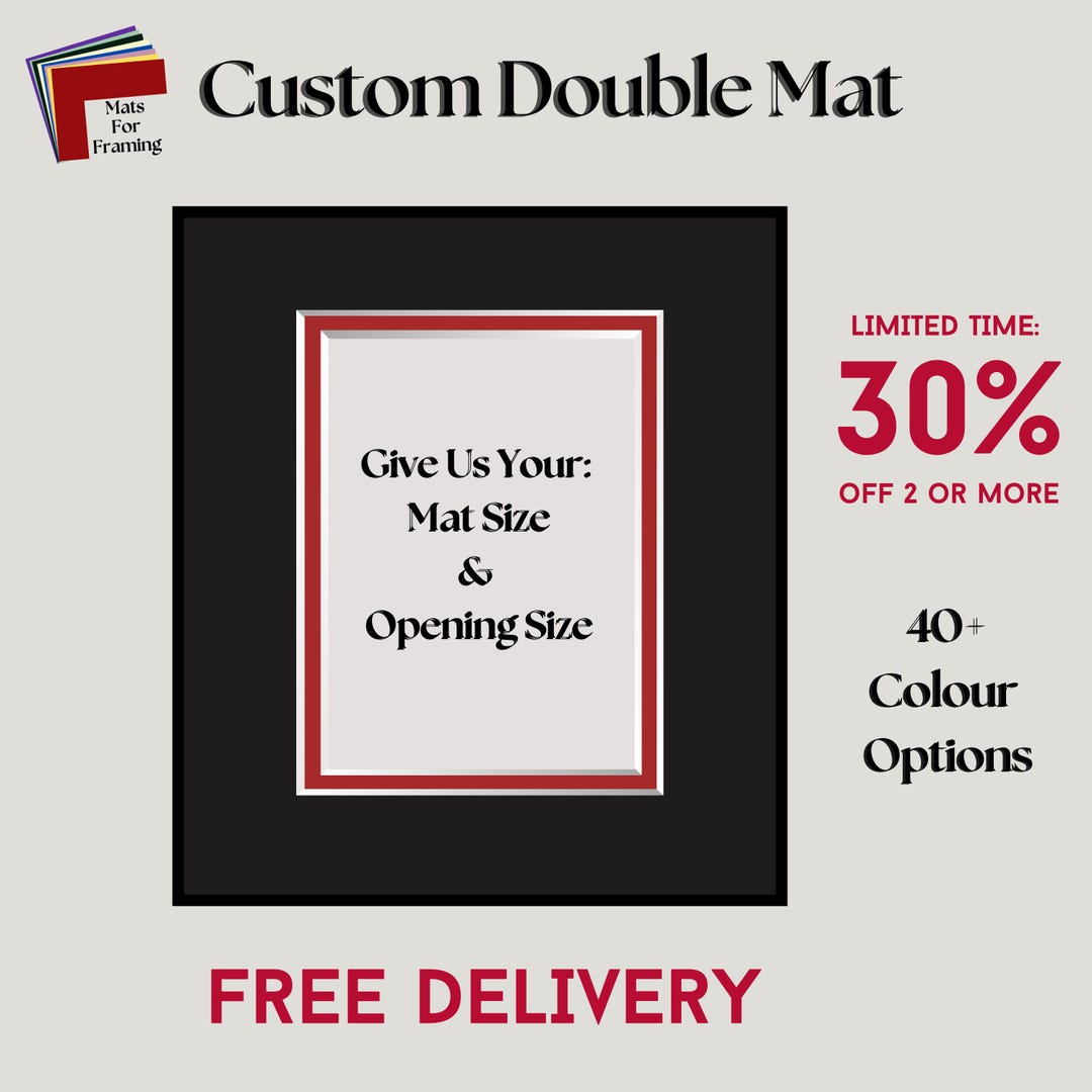 Custom Double Mat for Picture Frames - Etsy