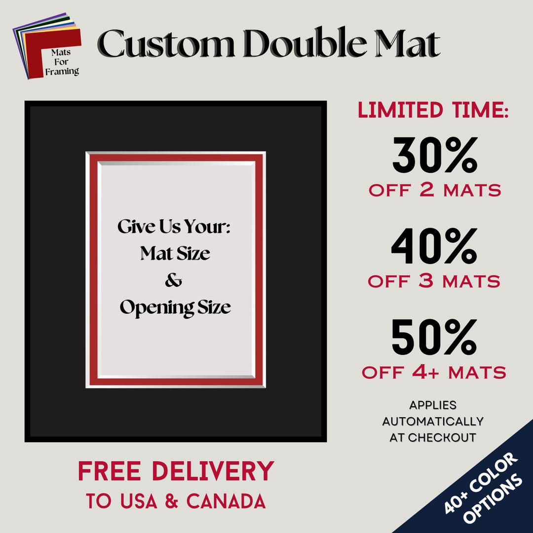Custom Double Mat for Picture Frames - Etsy