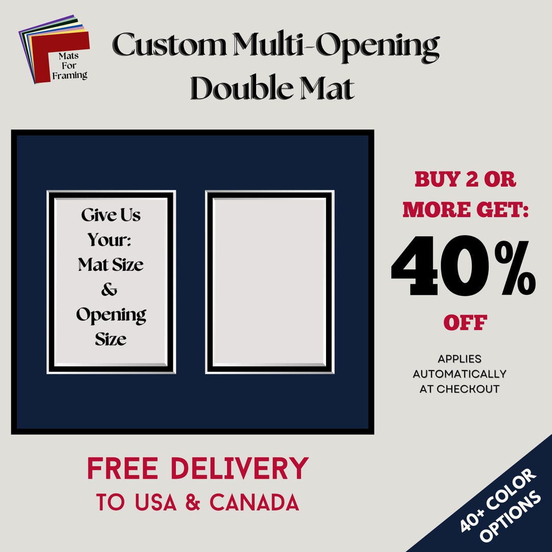 Custom Multi-opening Double Mat for Picture Frames - Etsy