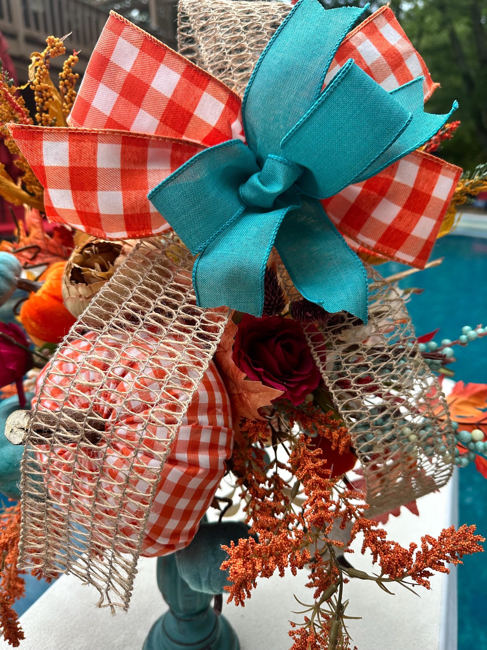 Fall Candlestick Centerpiece, Table Decor, Hostess Gift, Autumn ...