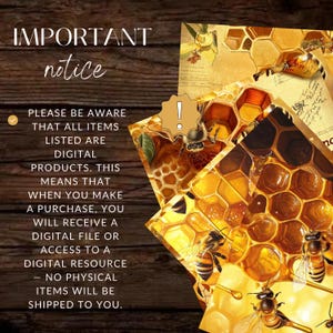 Bee Scrapbook Paper for Spring Crafts Honeycomb Digital Background for ...