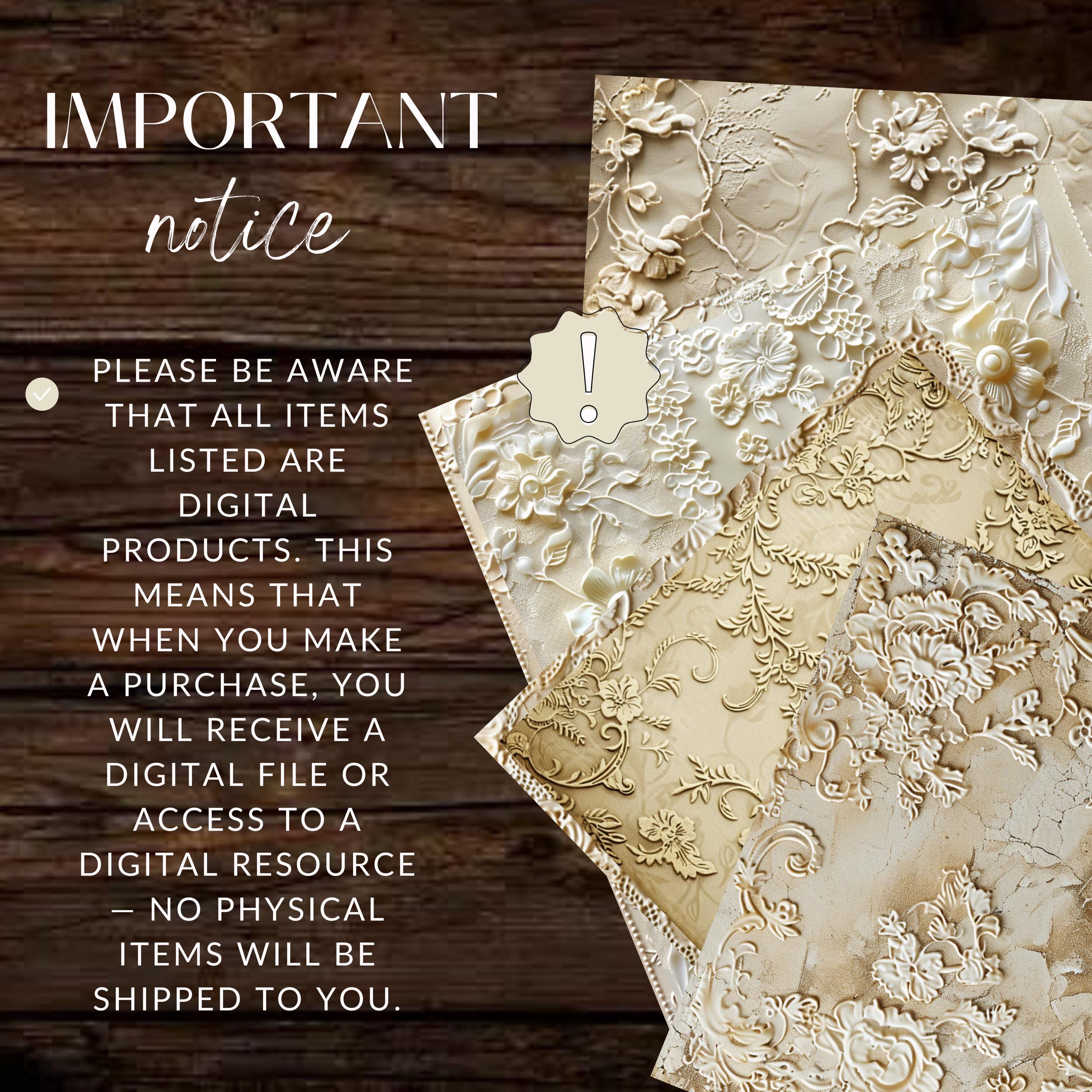 Printable Antique Lace Digital Paper, Vintage Lace Pages, Classic ...