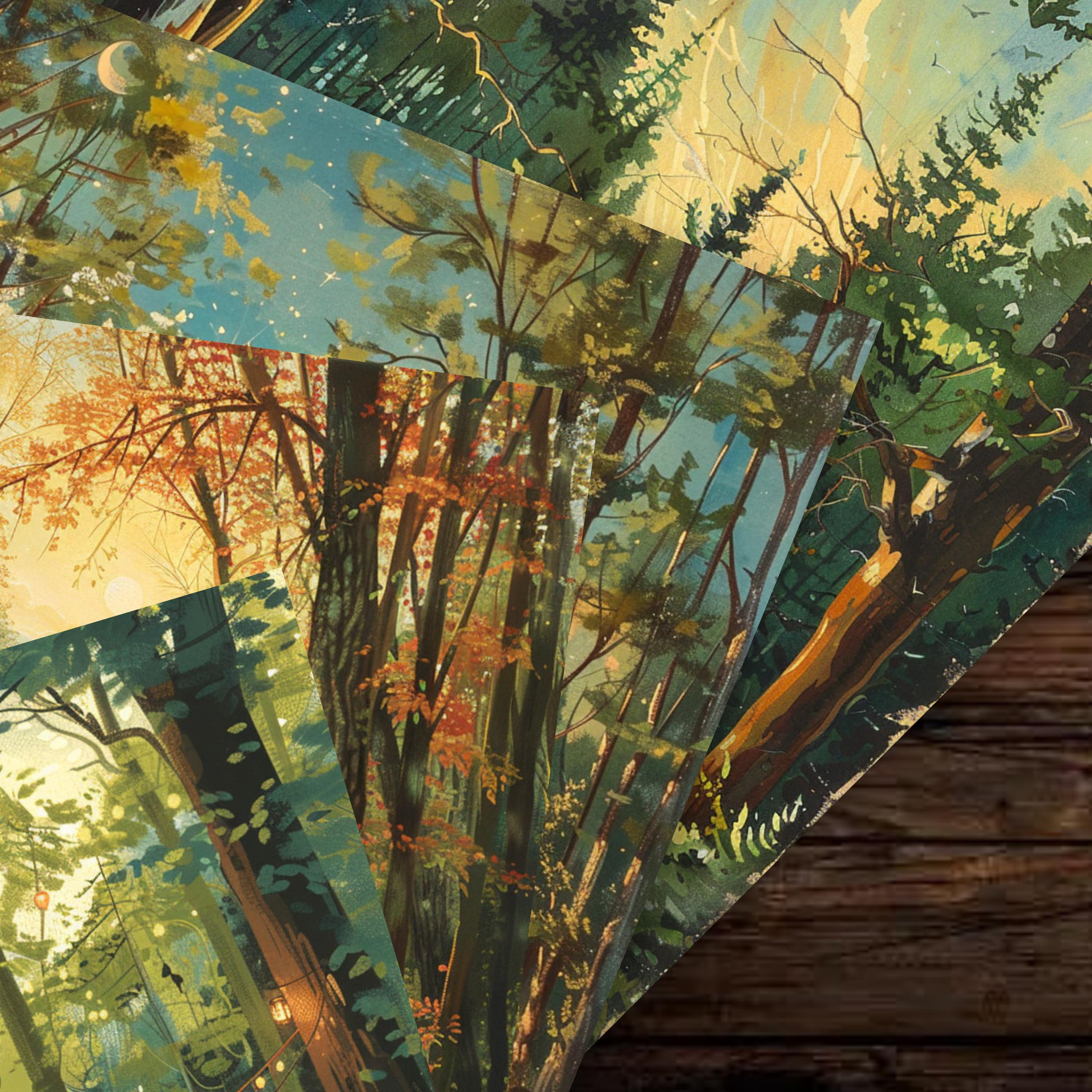 Camping Digital Paper, Retro Campfire Backdrop, Vintage Junk Journal ...