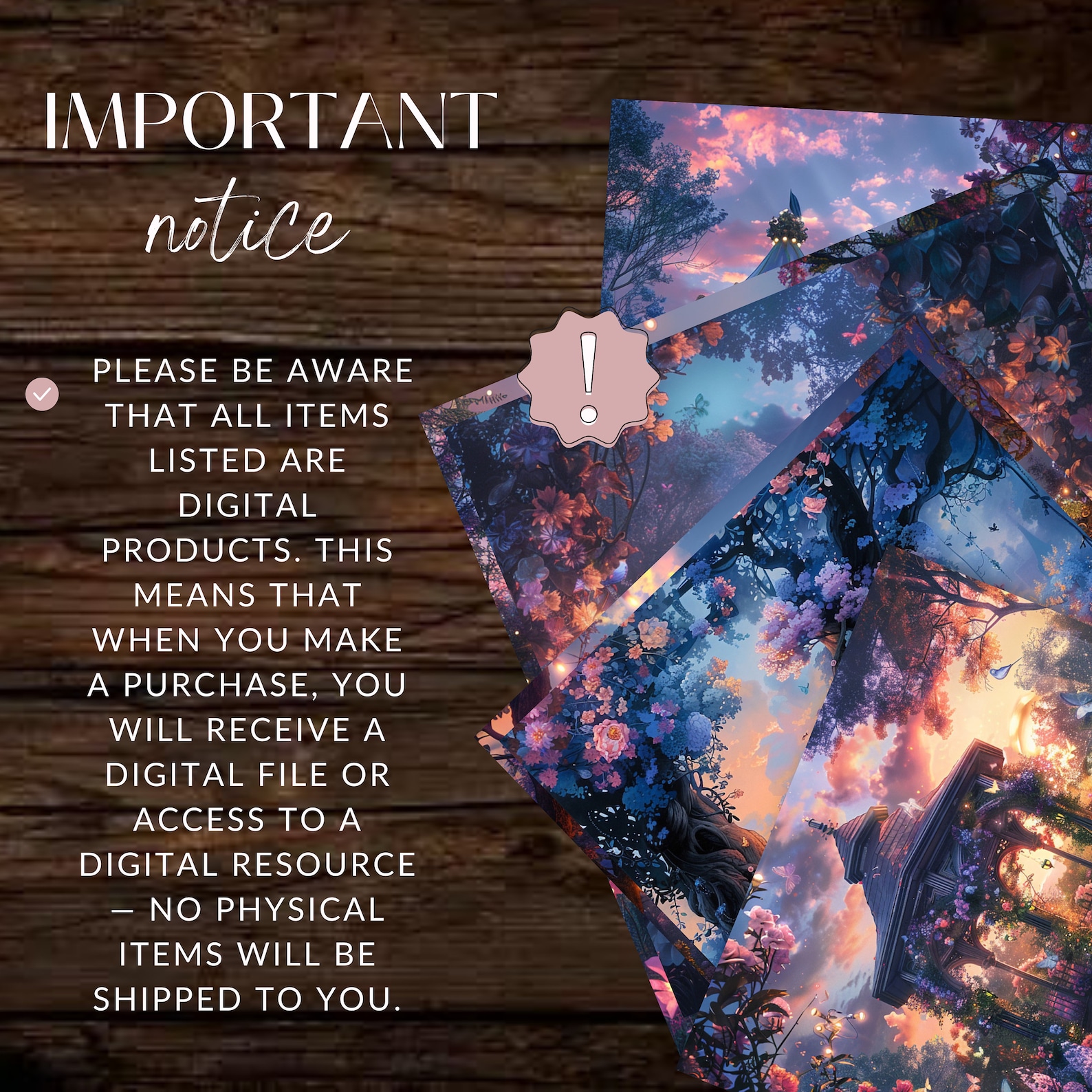 Printable Enchanted Garden Digital Paper, Digital Botanical Prints ...