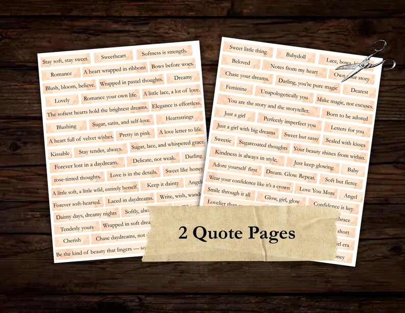 Coquette Letter Writing Kit Printable Stationery Set for Girls Shabby ...