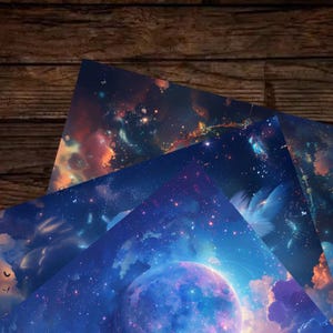 Celestial Scrapbook Paper for Night Sky Crafts & Moon Magic Journals ...