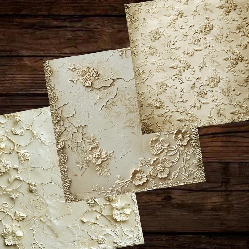 Printable Antique Lace Digital Paper, Vintage Lace Pages, Classic ...