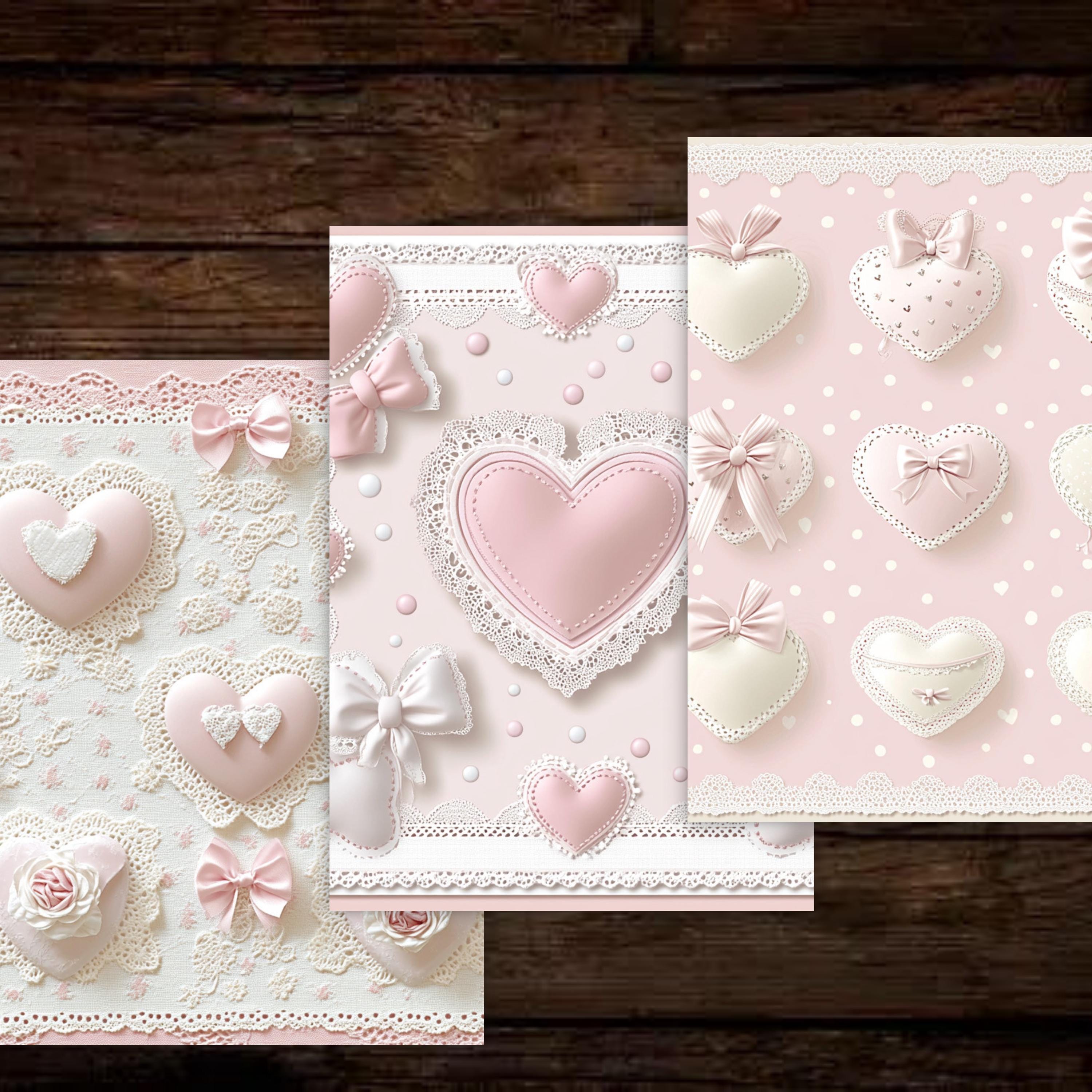 Pink Shabby Chic Digital Paper for Scrapbooking Girly Crafts Soft Blush ...