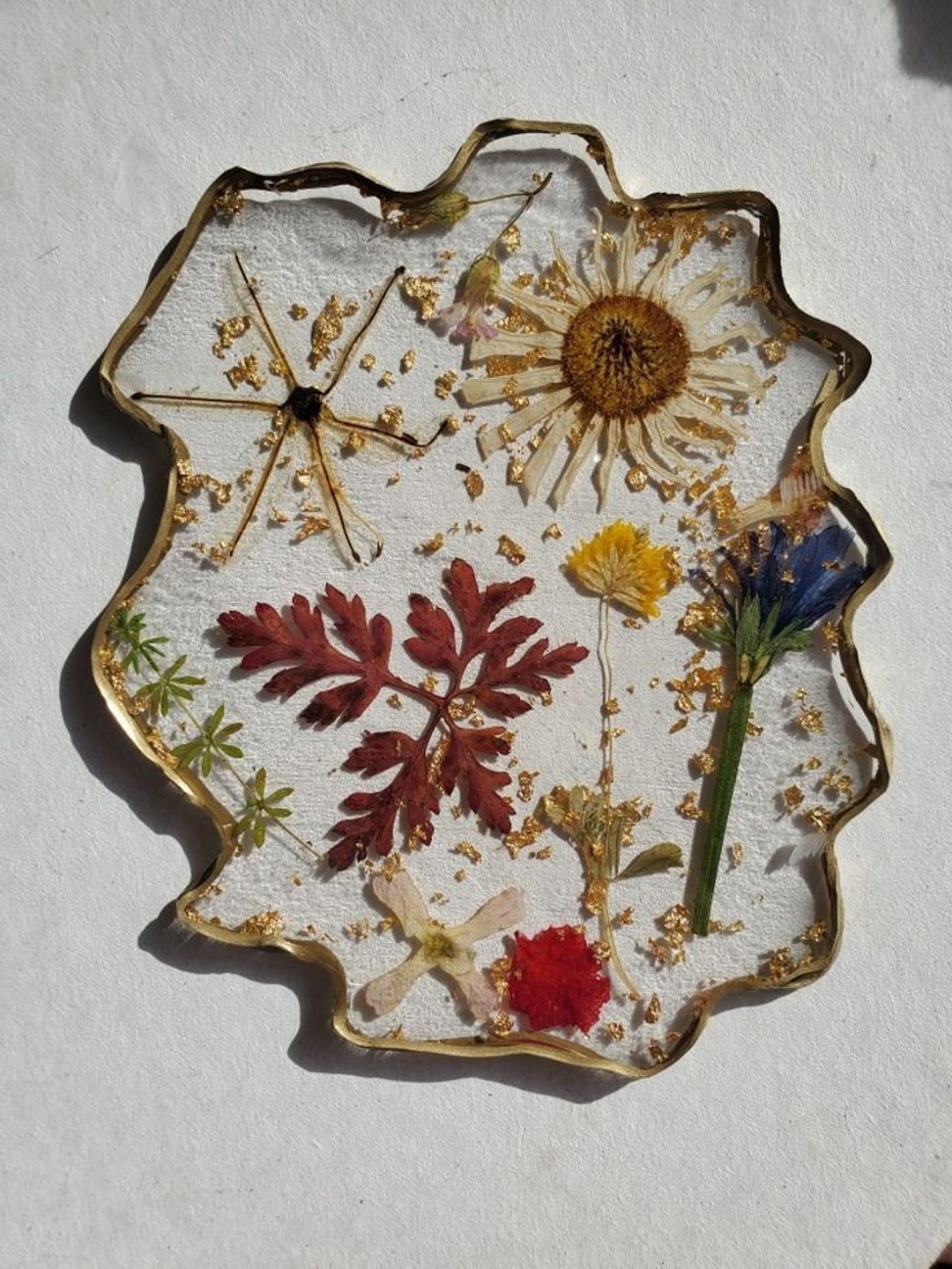 Handmade Resin Coasters From Real Dried Pressed Flowers, Colors ...