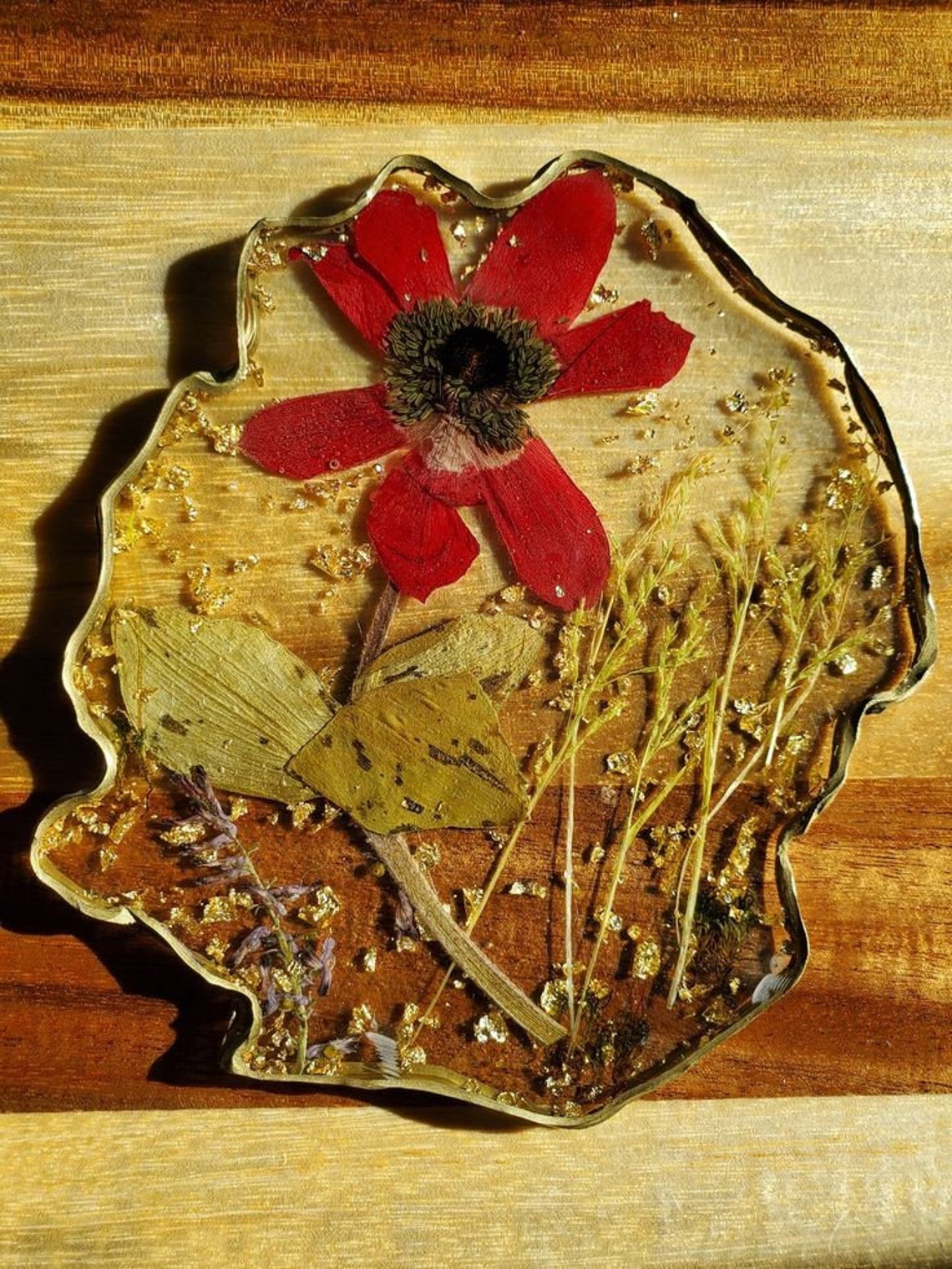 Handmade Resin Coasters From Real Dried Pressed Flowers, Colors ...